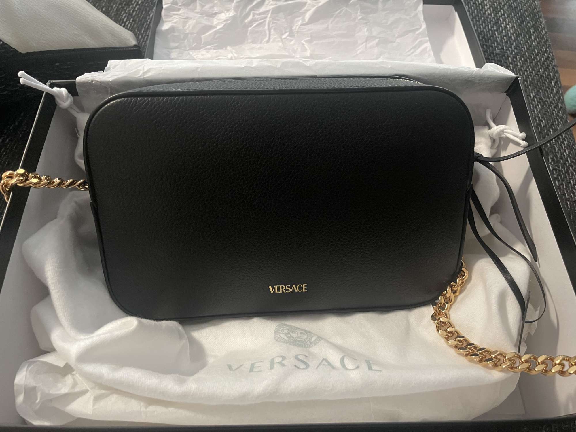 Versace Virtus leather handbag - VIP LUXURY